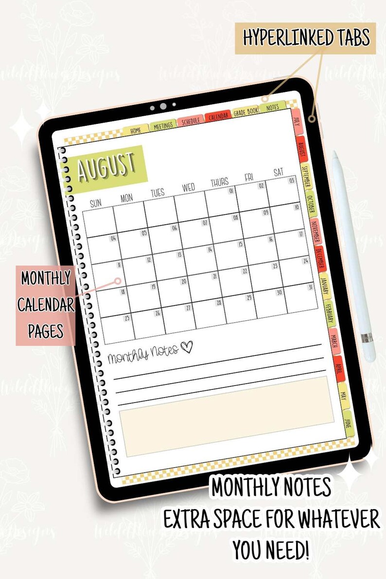 Digital Teacher Planner I 2024-2025 School Year I Digital Download I ...