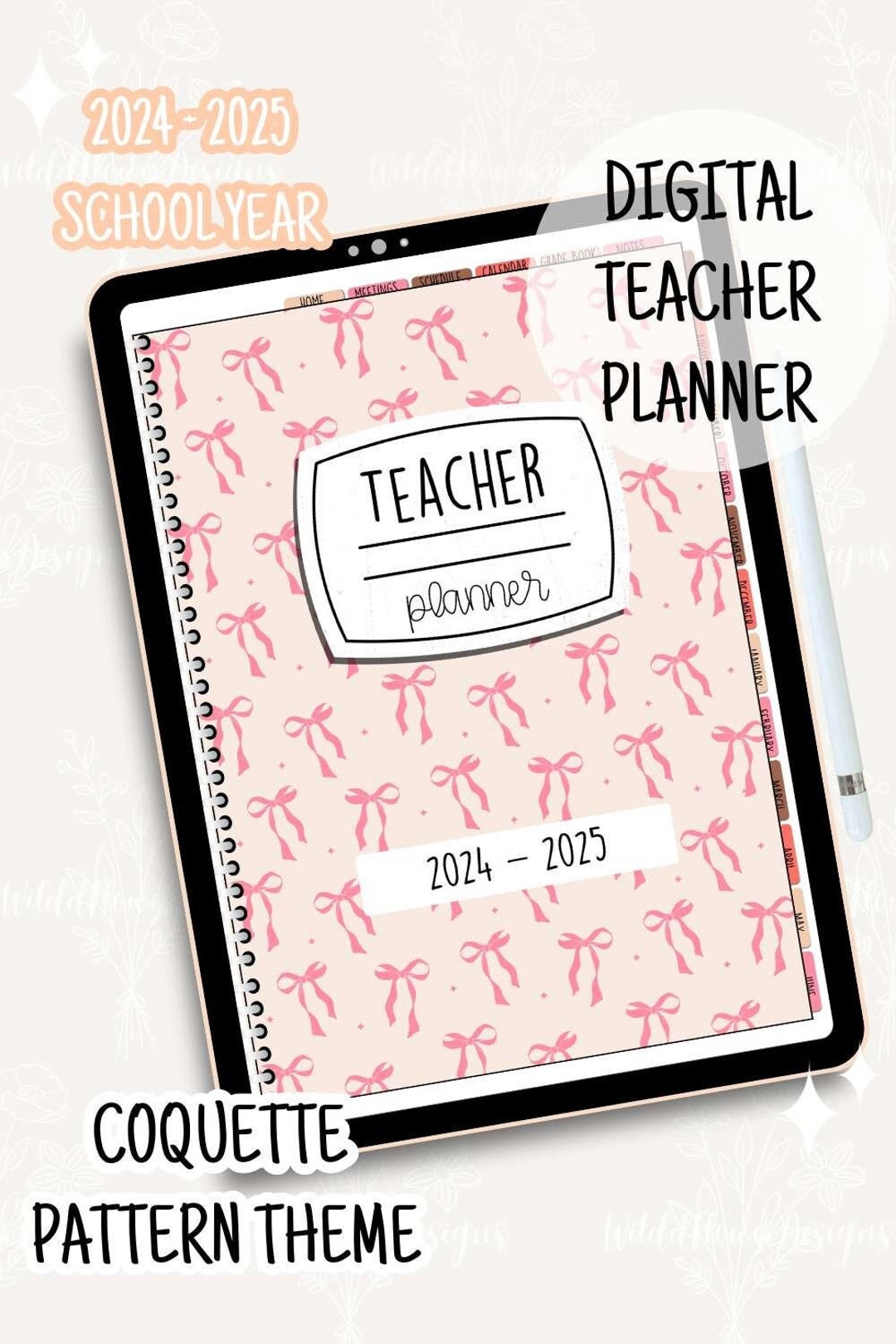 Digital Teacher Planner I 2024-2025 School Year I Digital Download I ...