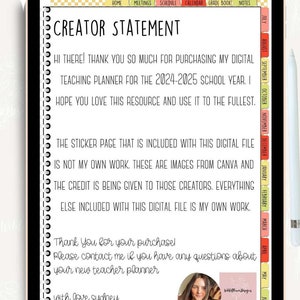 Digital Teacher Planner I 2024-2025 School Year I Digital Download I ...