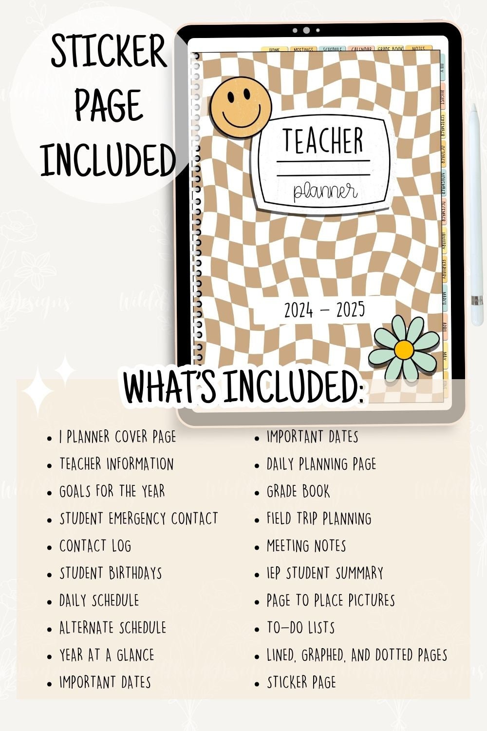 Digital Teacher Planner I 2024-2025 School Year I Digital Download I ...