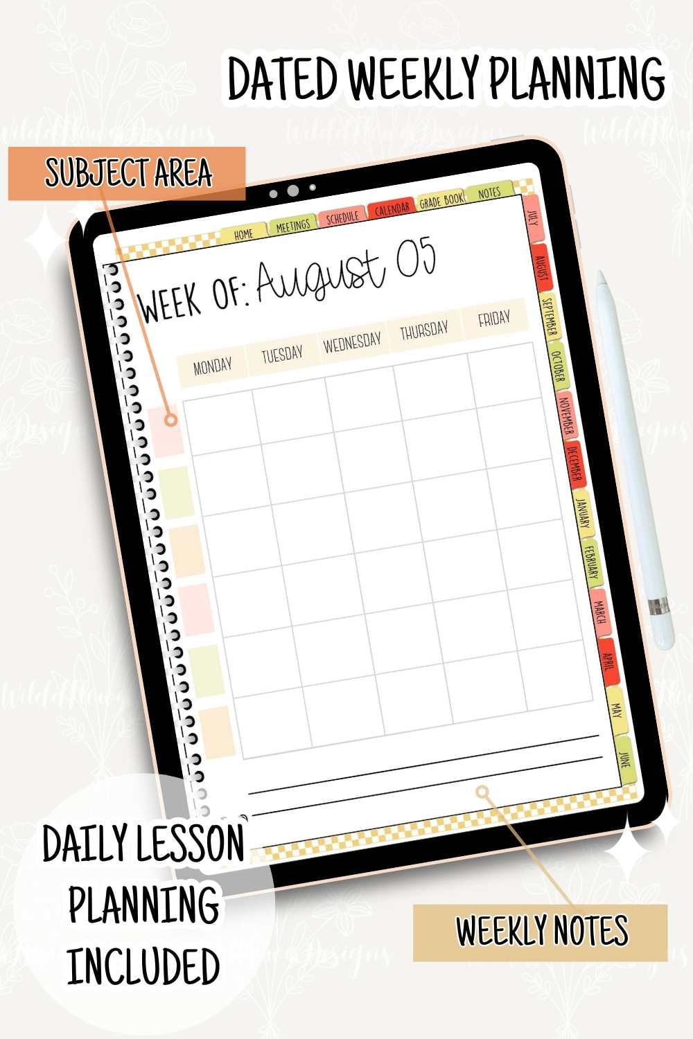 Digital Teacher Planner I 2024-2025 School Year I Digital Download I ...