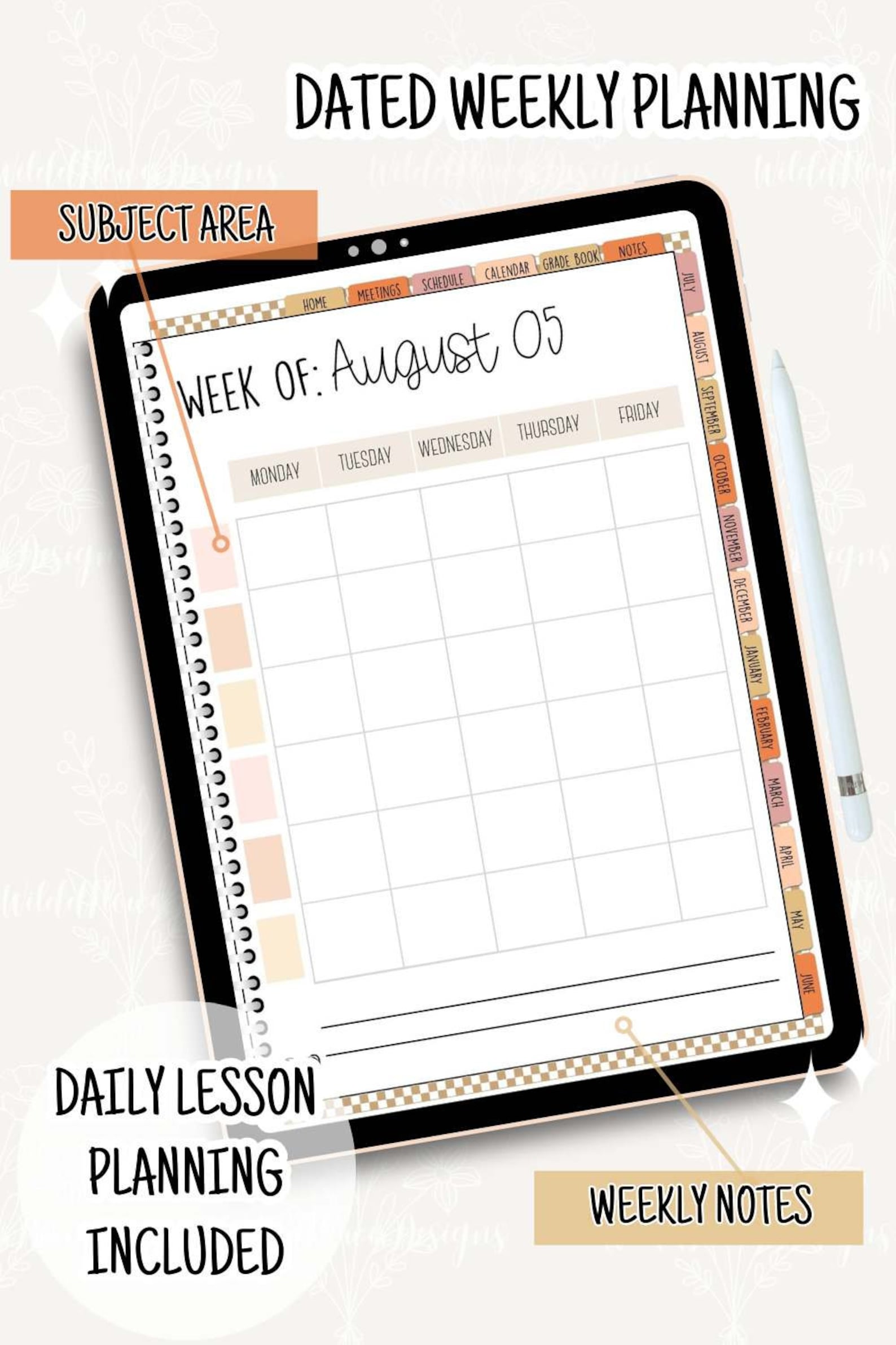 Digital Teacher Planner I 2024-2025 School Year I Digital Download I ...