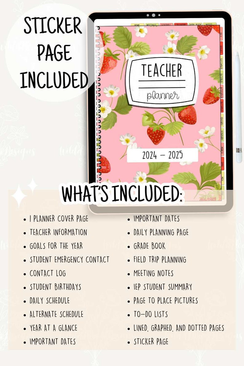 Digital Teacher Planner I 2024-2025 School Year I Digital Download I ...