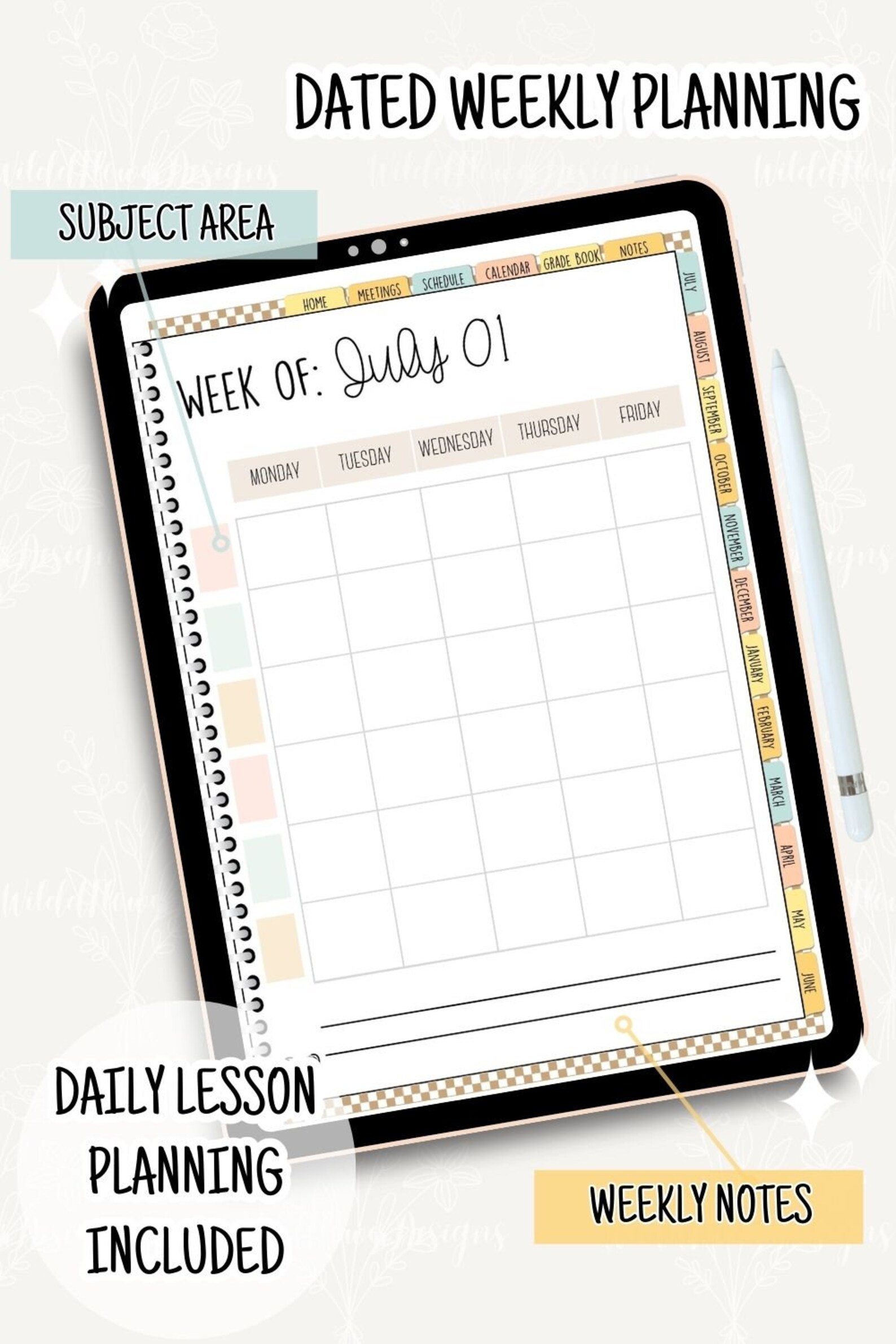 Digital Teacher Planner I 2024-2025 School Year I Digital Download I ...