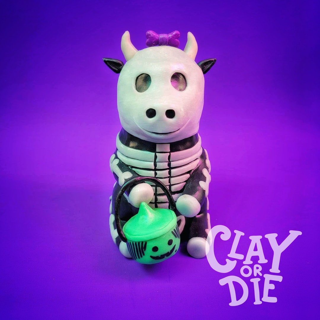 Skeleton Cow Jar - I Glow in the Dark! - Etsy
