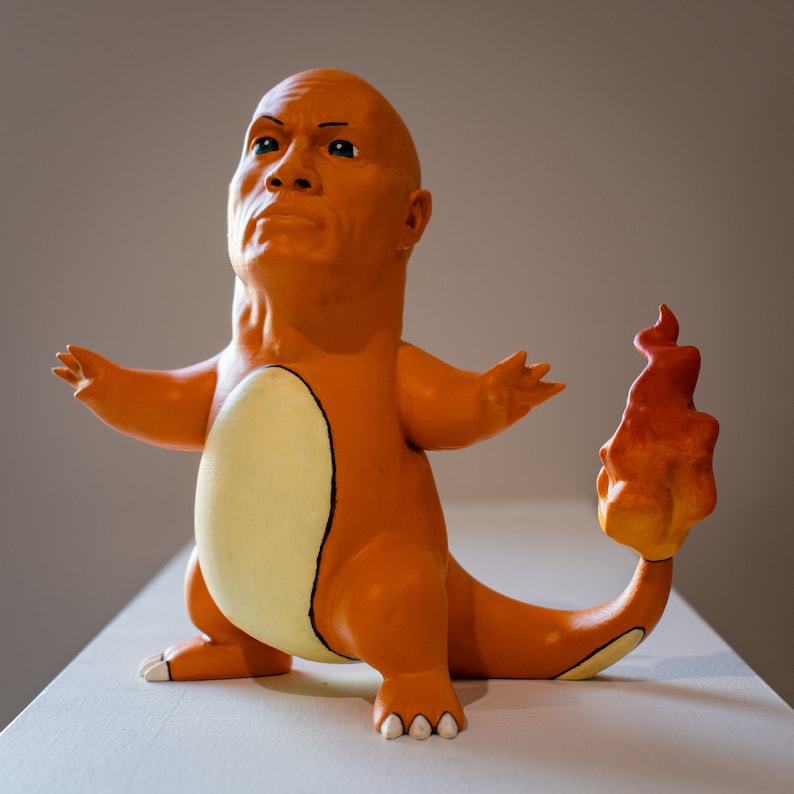 The Rock Pokemon and Characters 3D Printed Primed Painted Rokemon ...