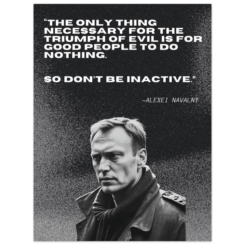 Alexei Navalny Quote Poster Print - Alexei Navalny Never Dies - Etsy