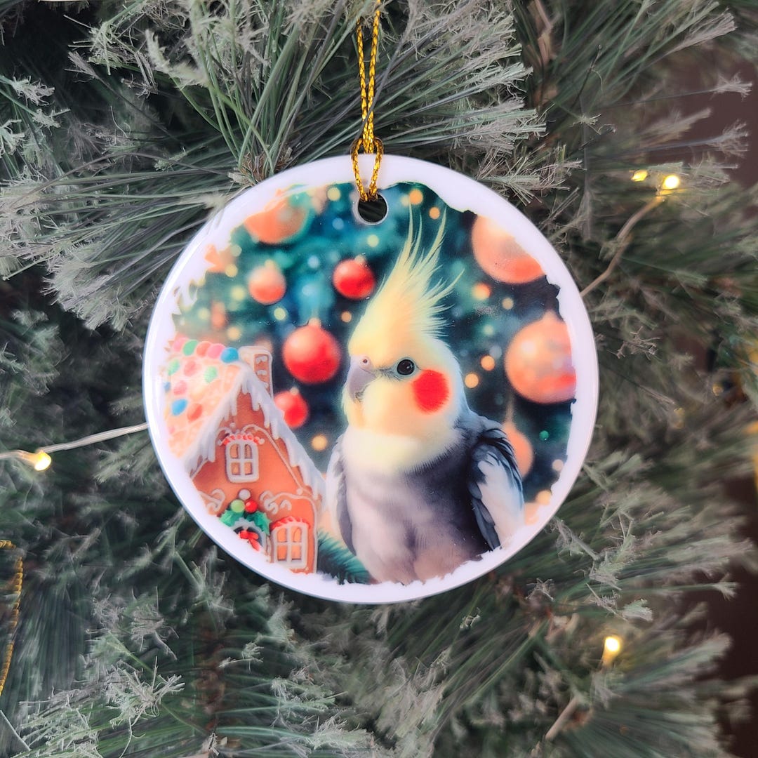 Cockatiel Parrot Christmas Ornament – Ceramic or Metal Holiday ...