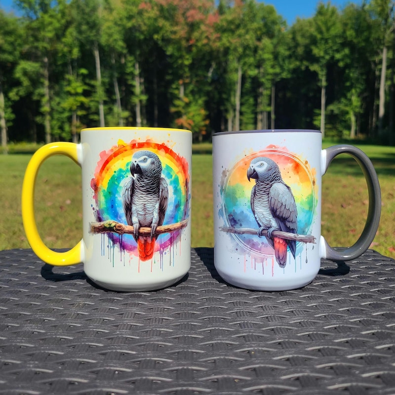 Grey Parrot Ceramic - Etsy