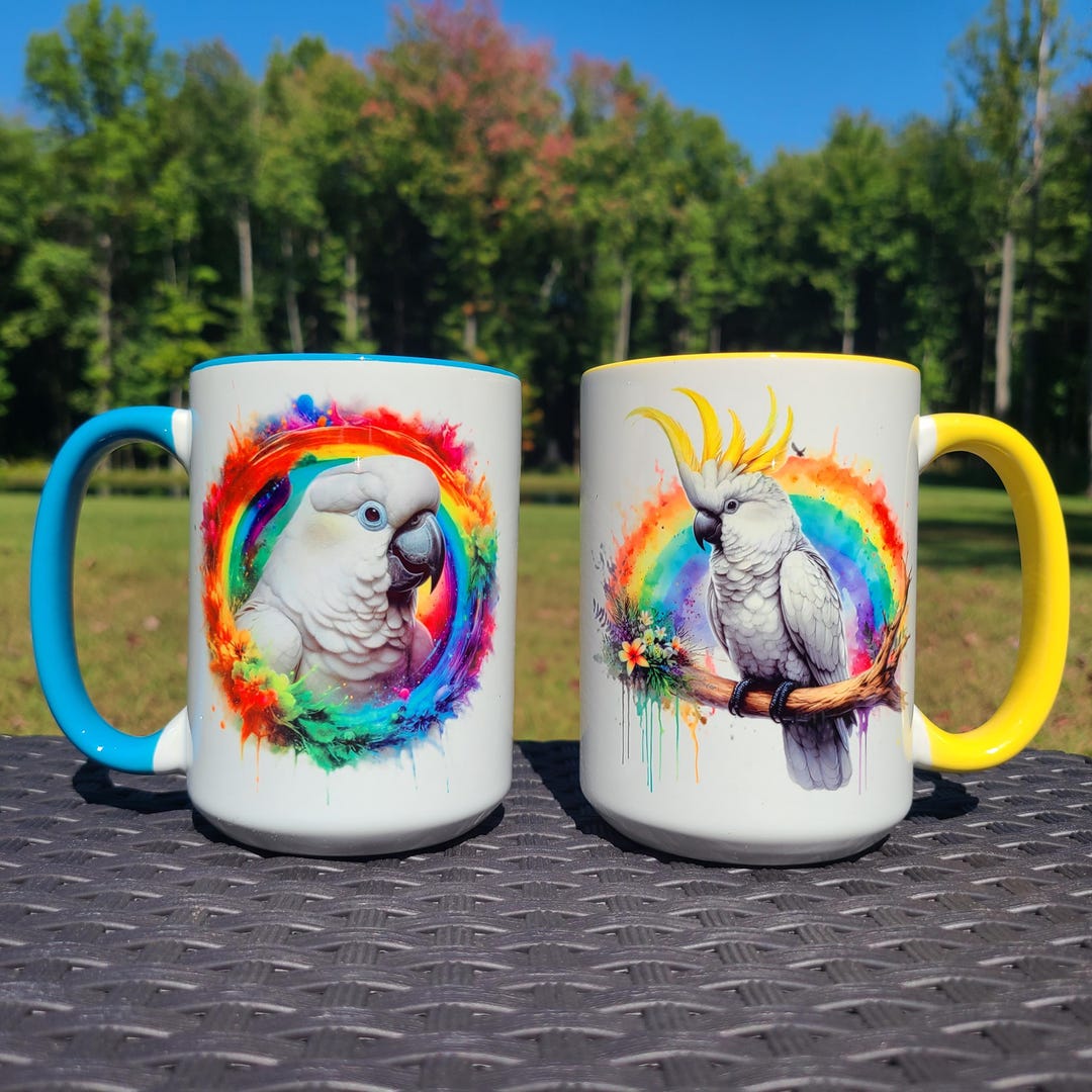 Umbrella Cockatoo Mug, Multiple Photo Options, Beautiful Ceramic Mug ...