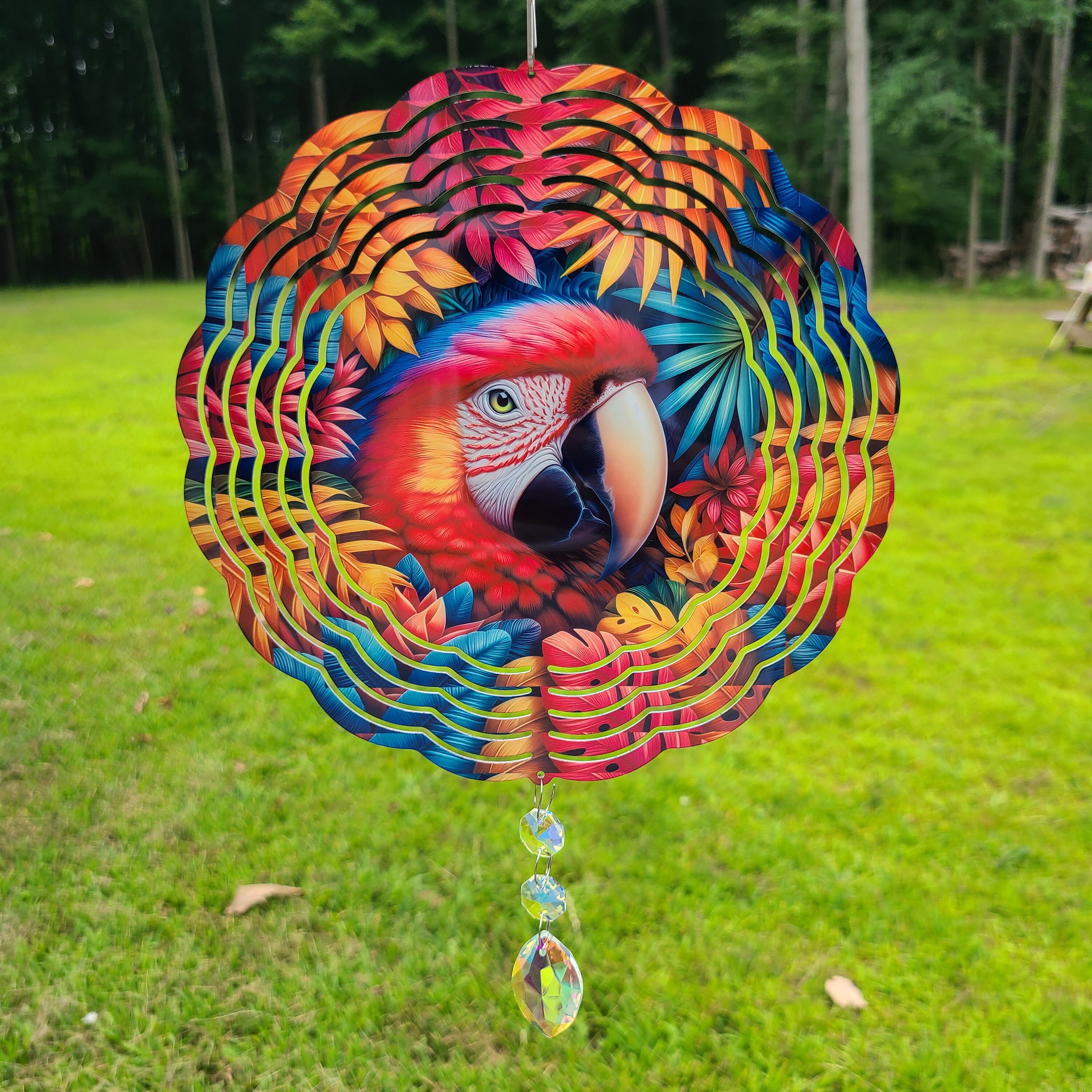 Scarlet Macaw Parrot Wind Spinner, Tropical Home & Garden Decor - Etsy