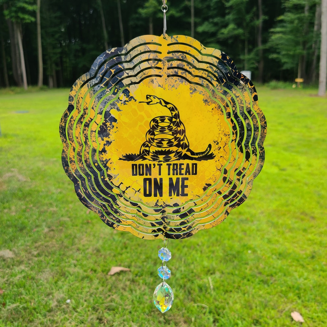 Gadsden Flag Aluminum Wind Spinner, Patriotic 8 or 10 Inch Decor ...