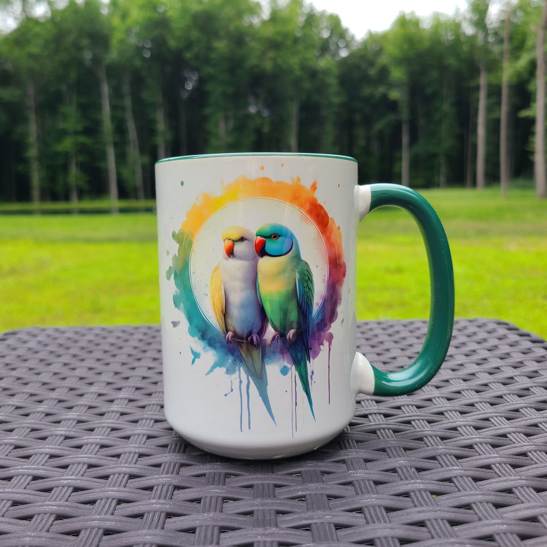 Ringneck Parakeet Mug, Multiple Options, Ideal for Coffee and Tea ...