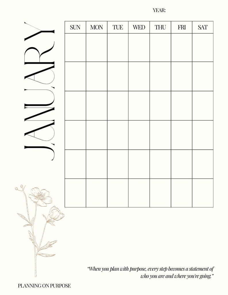 Digital 12-month Planner: Planning With Purpose - Etsy