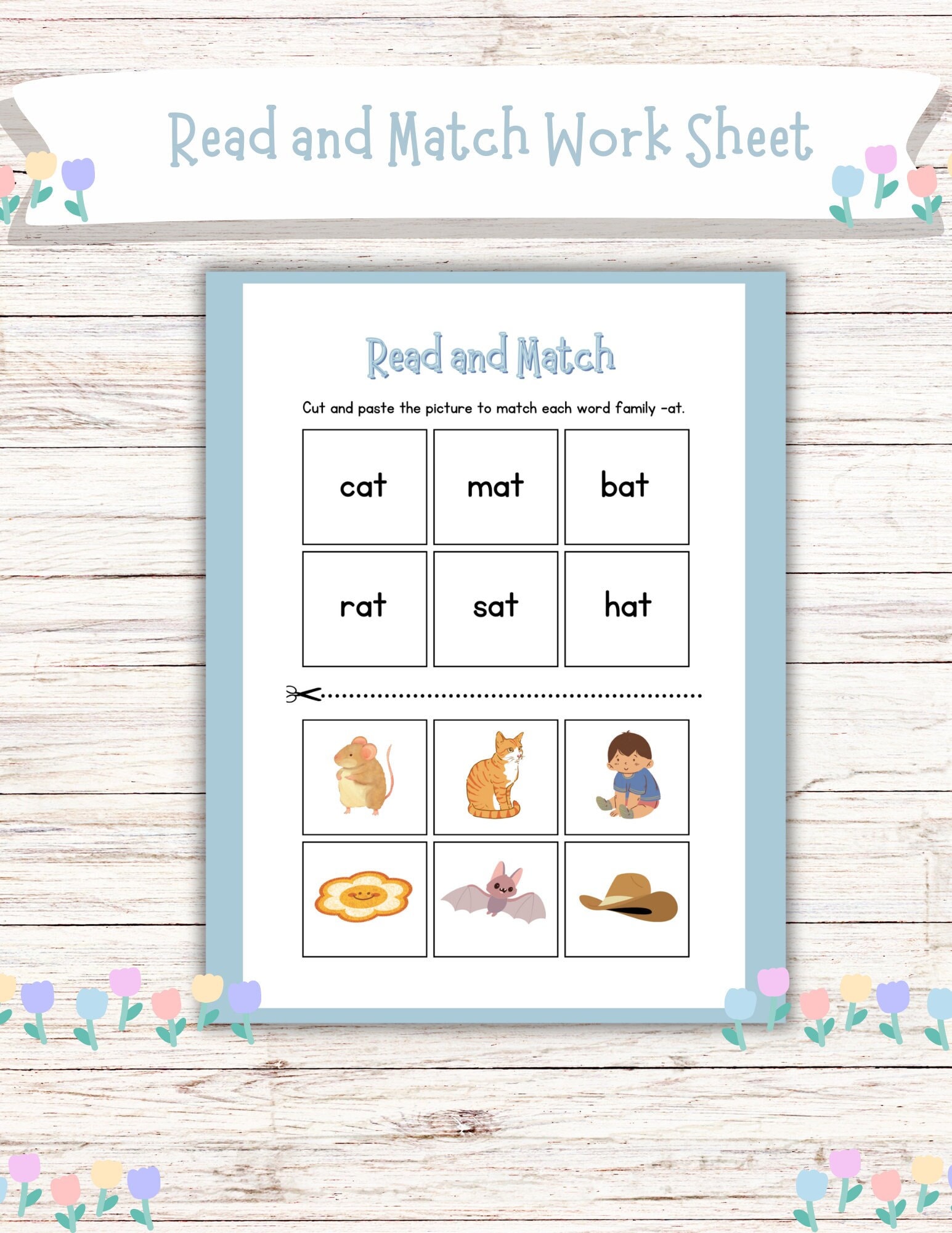 Word Match Activity Printable Worksheet Prek / Toddler Classroom and ...