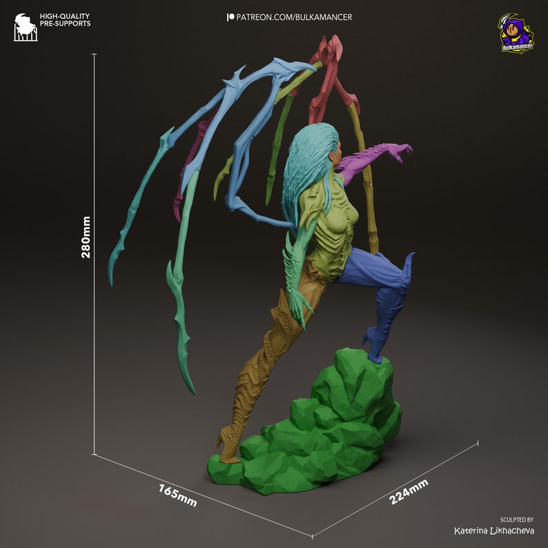 Space Queen – Starforge Saga – Resin Model Kit by Bulkamancer – 16K ...