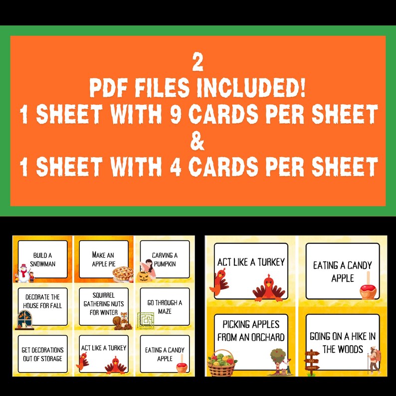 Charades, Fall Charades Printable Game, Classroom Game, Instant ...