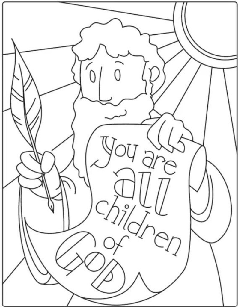 Bible Story Activity Sheets Coloring Pages 40 Pages 8.5x11 Sheets PDF ...