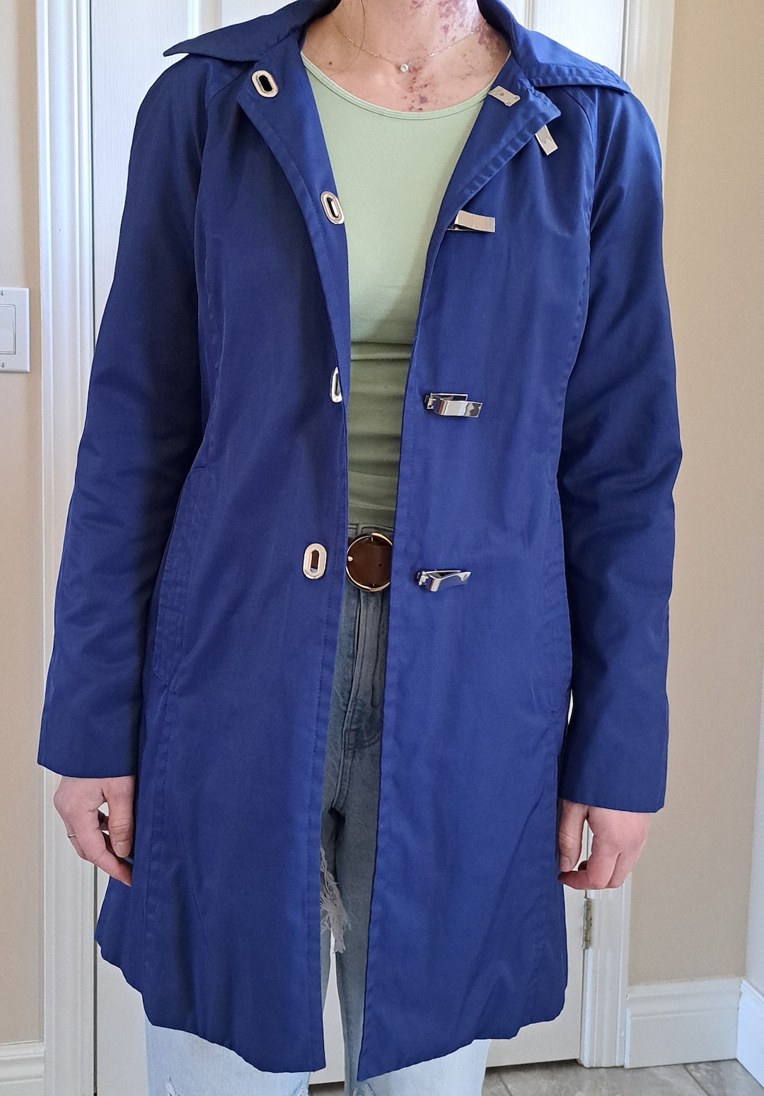 Blue London Fog Trench Coat - Etsy