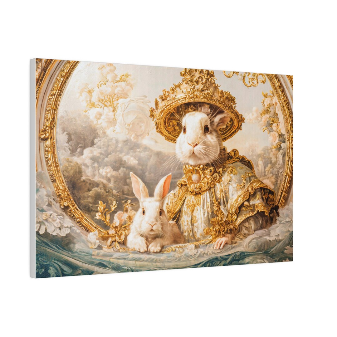 16 X 12 and 18 X 12 Wall Art of Lavish Baroque Portrait Painting of a ...