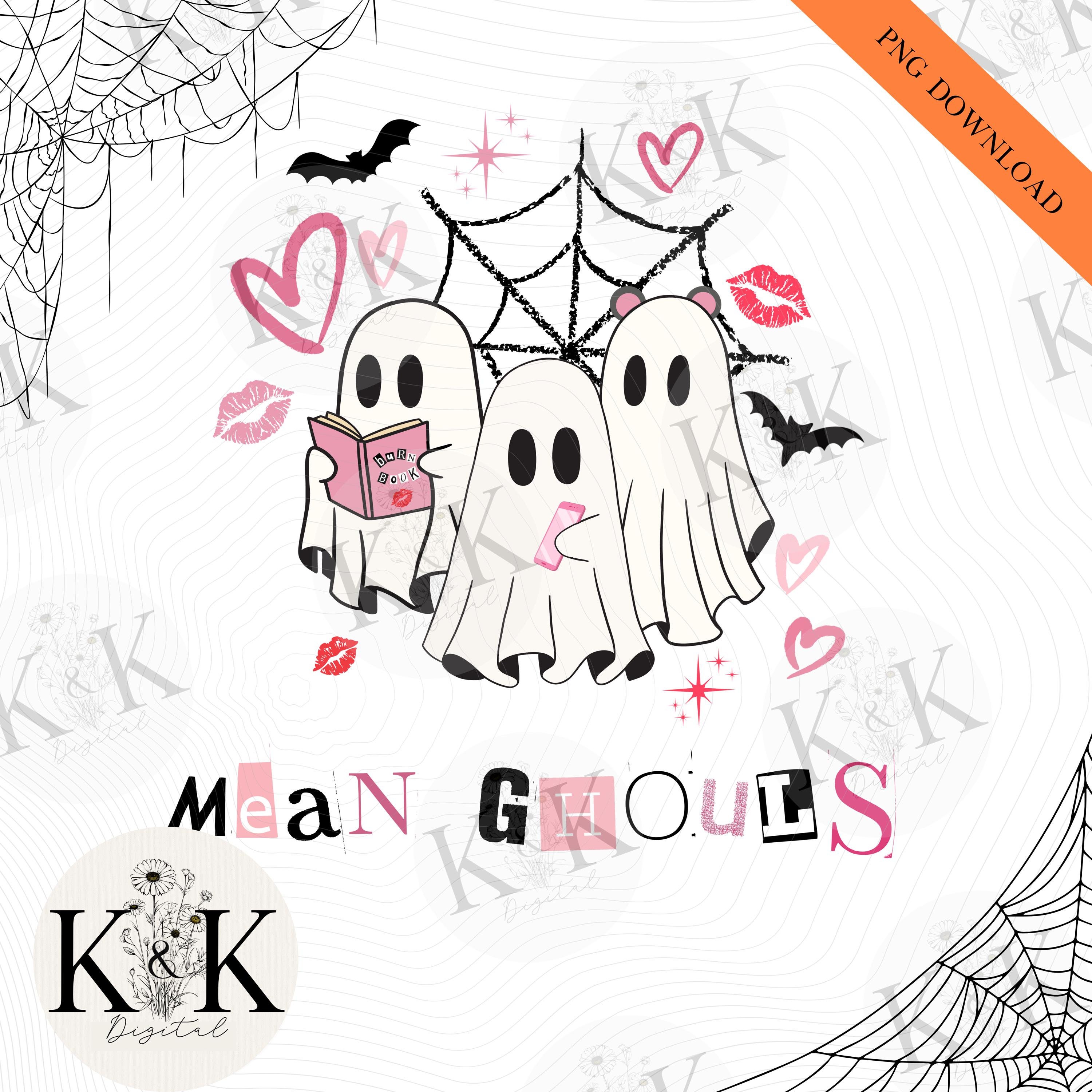 Mean Ghouls Ghost Png, Retro Halloween Png, Ghouls Ghost Png, Cute ...