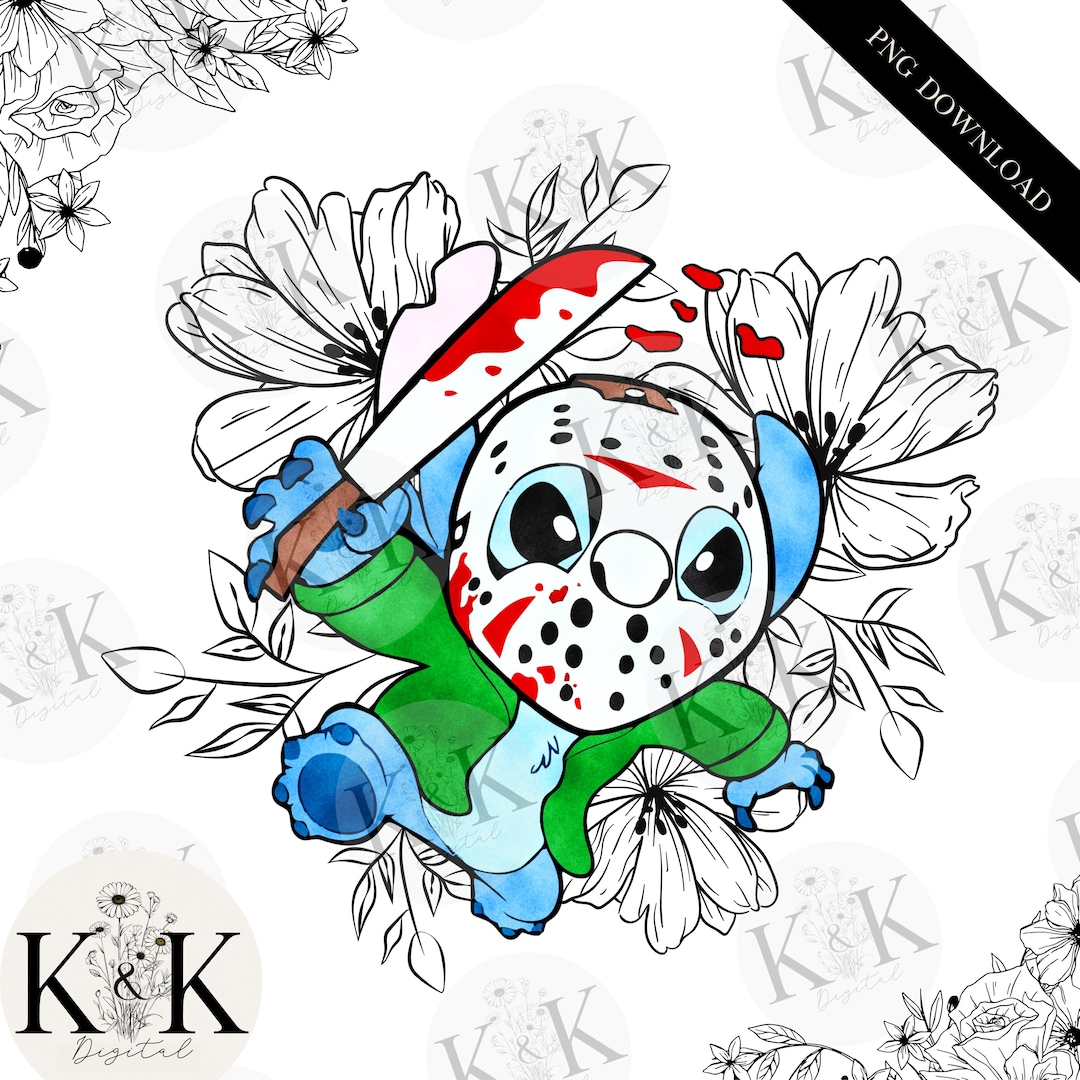 Jason Stitch PNG, Halloween Shirt Png, Digital, Stitch PNG, Stitch ...