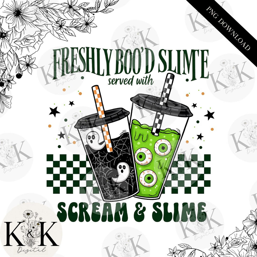 Freshly Boo’d Slime PNG, Coffee PNG, Halloween PNG, Digital Design ...
