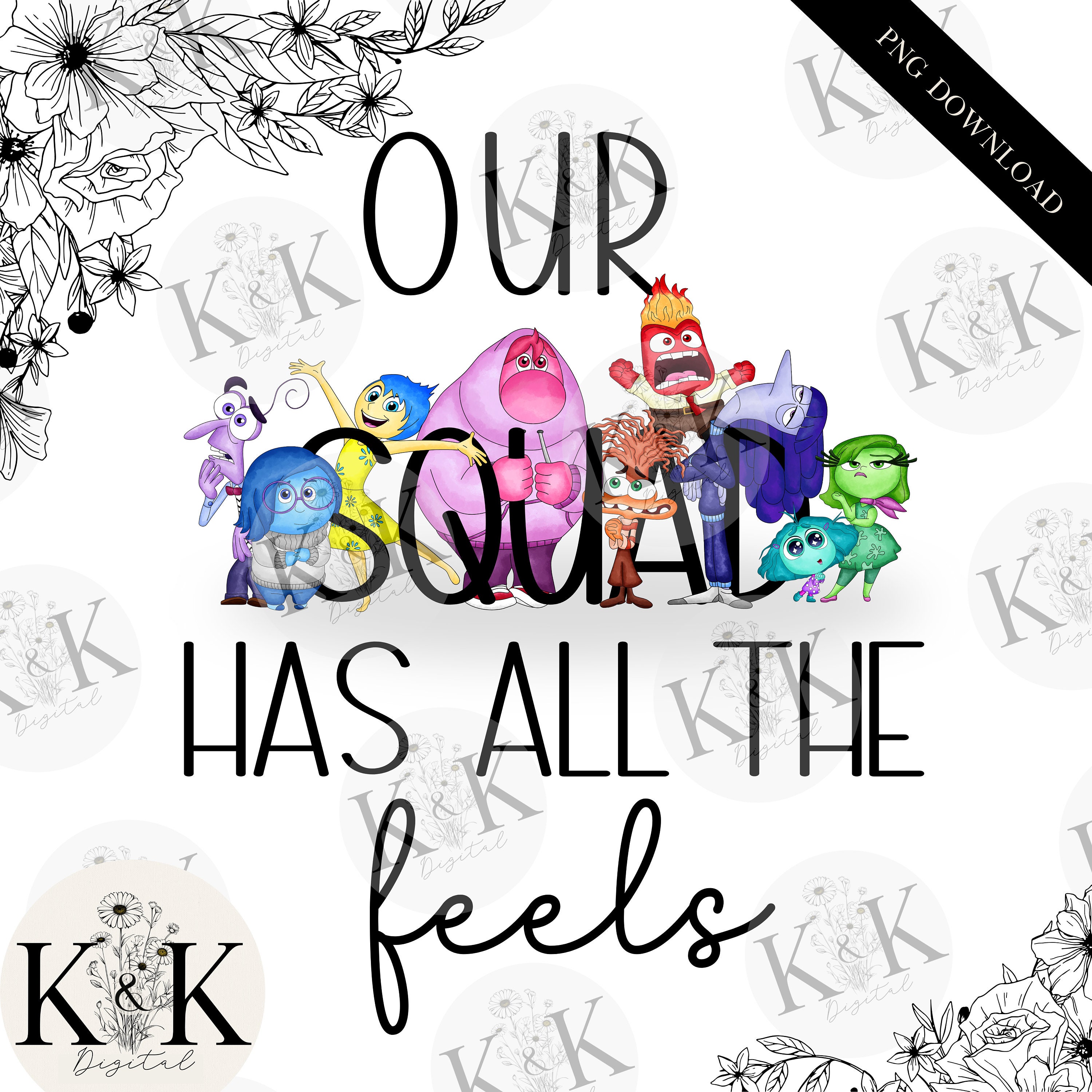 Squad Goals Inside Out, Inside Out Png, Inside Out Characters PNG ...