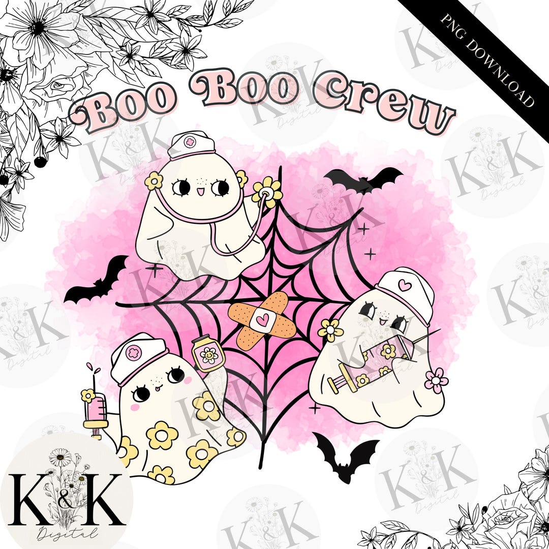 Boo Boo Crew PNG File, Ghost Nurse Png, Funny Nurse Png, Cute Ghost Png ...