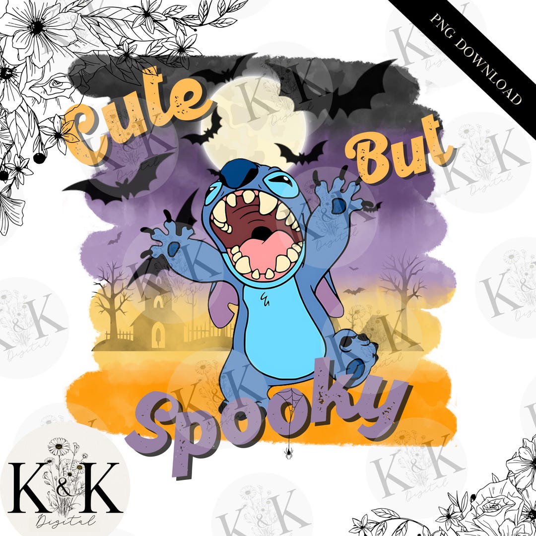 Cute but Spooky Stitch PNG, Halloween Shirt Png, Digital, Stitch PNG ...