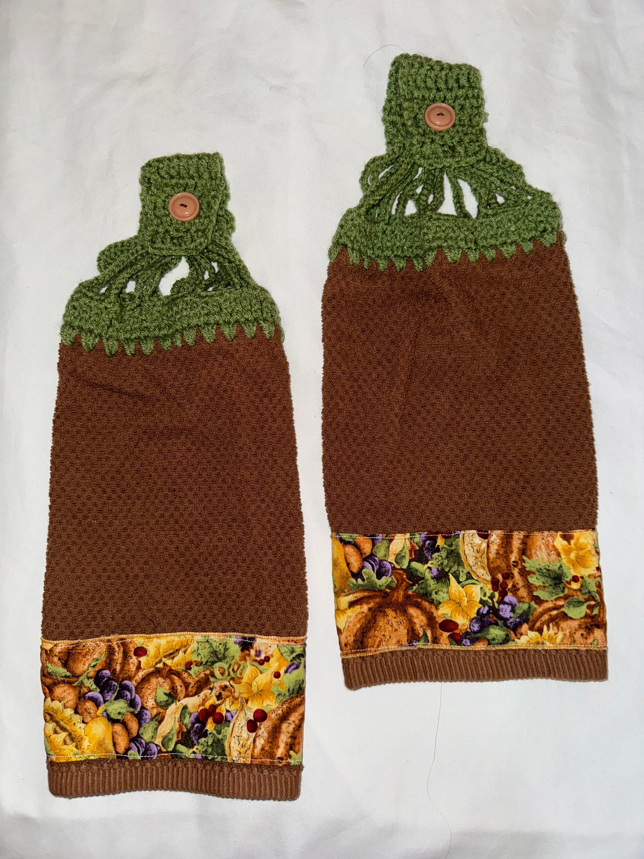 Kitchen Towels With Crochet Tops - Etsy