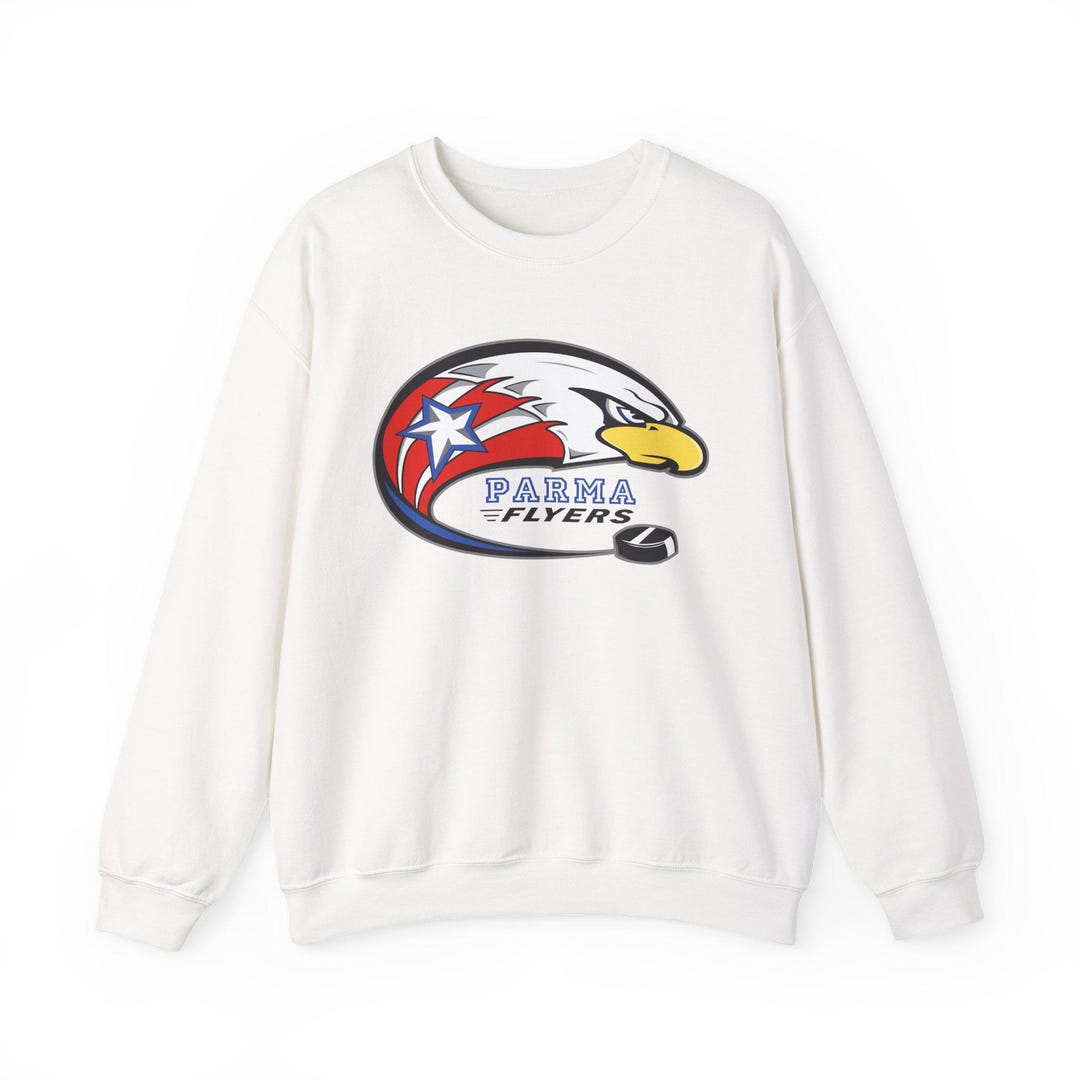 Parma Flyers Eagle Logo Sweatshirt | Back Name & Number Sports Crewneck ...