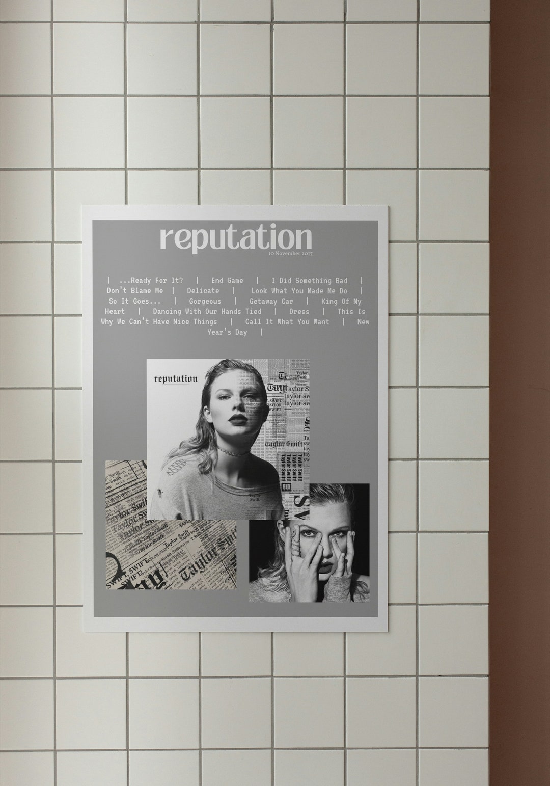 DIGITAL Reputation Album Cover Poster, Taylor Swift, Wall Art, Wall ...