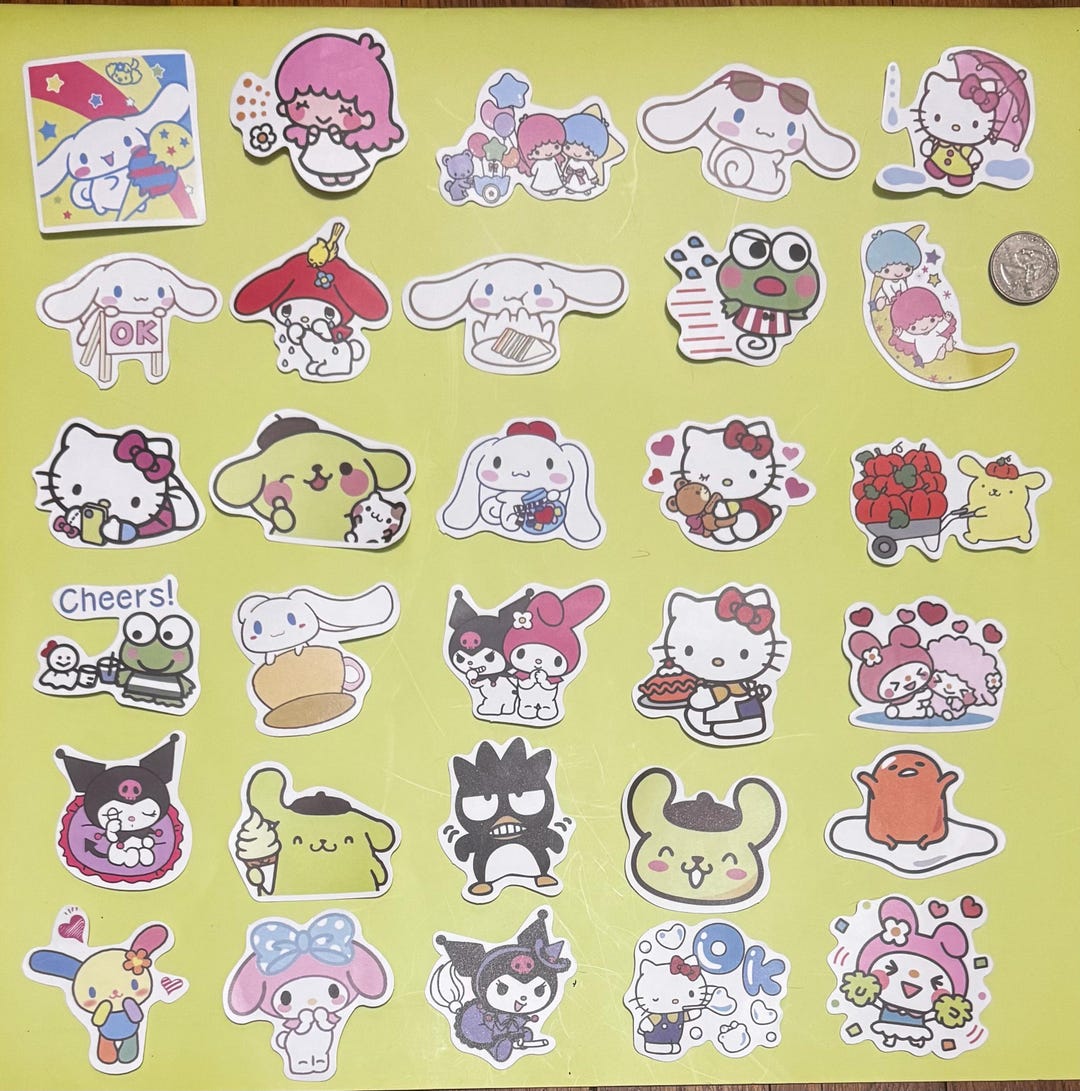 Sanrio Sticker Collection 90+ Stickers Lot Variety Mixed Hello Kitty My ...