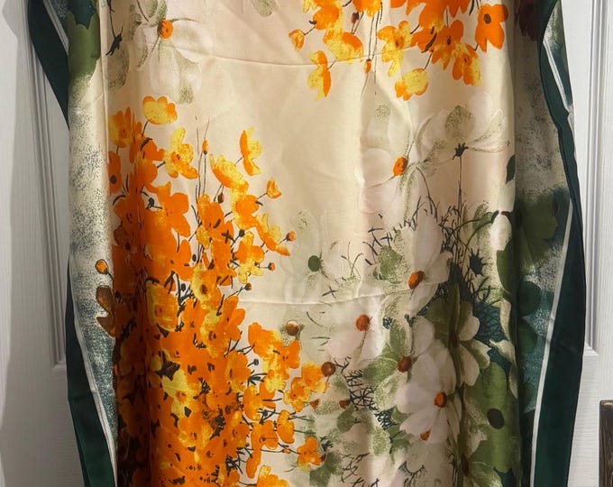 Roper Romp Plus Size Complete Costume. Orange Curly Wig, Silky Floral ...