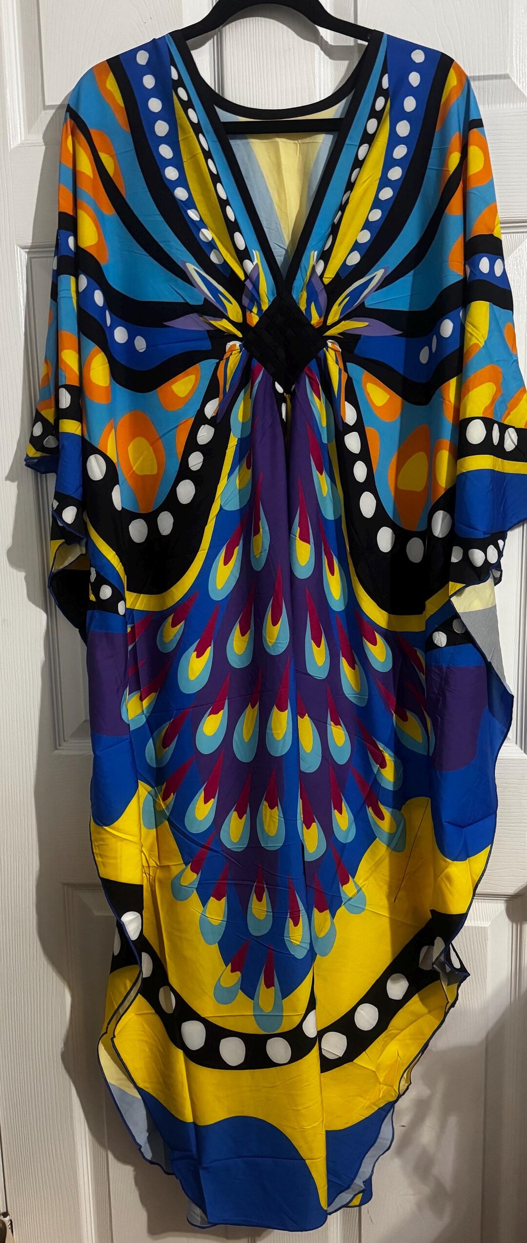 Roper Romp Plus Sized Complete Costume. Orange Curly Wig, Kaftan Robe ...