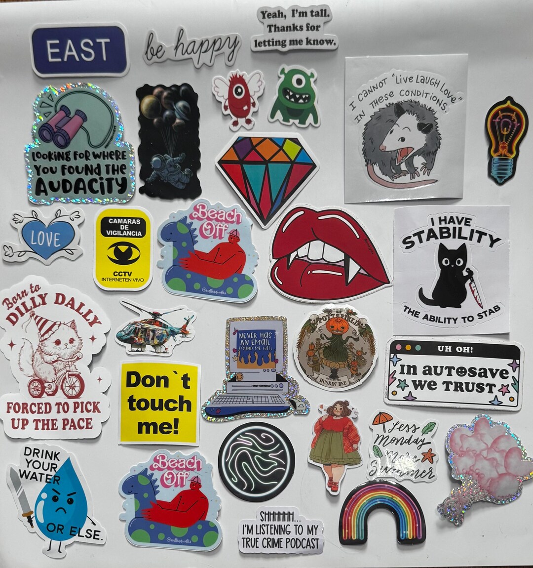 Stickers Collection 25+ Sticker Lot Variety Mixed Miscellaneous (B) - Etsy