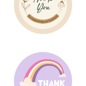 Digital Stickers Thank You, PNG, Circle Stickers for Your Order ...