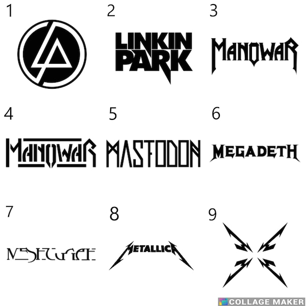 Metal Band Car Decal - Etsy