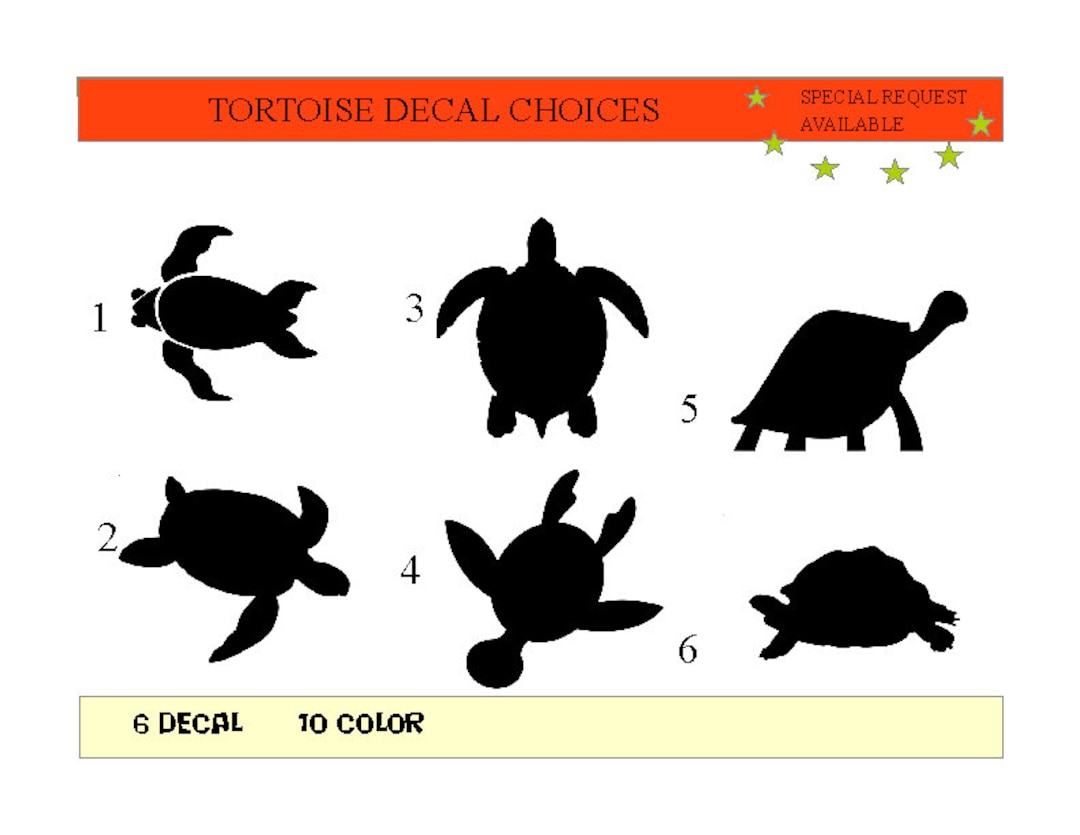 Turtle Decal / Tortoise Decal - Etsy