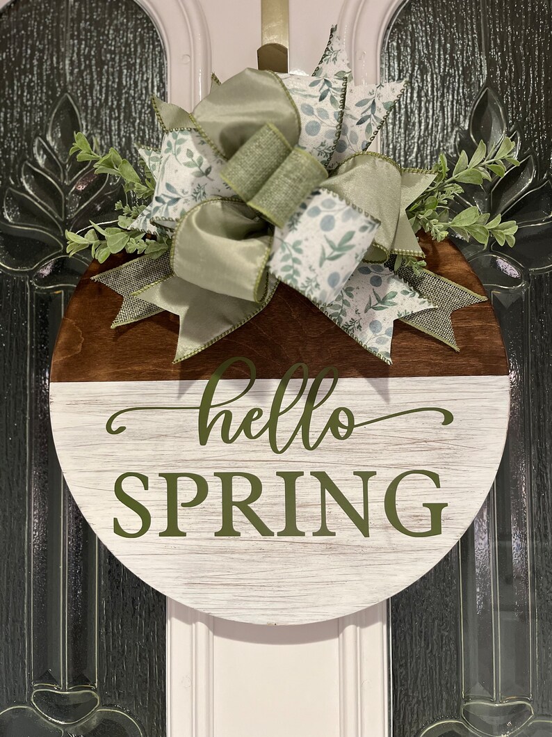 Hello Spring Door Hanger - Etsy
