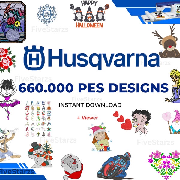 Husqvarna Embroidery Designs - Etsy