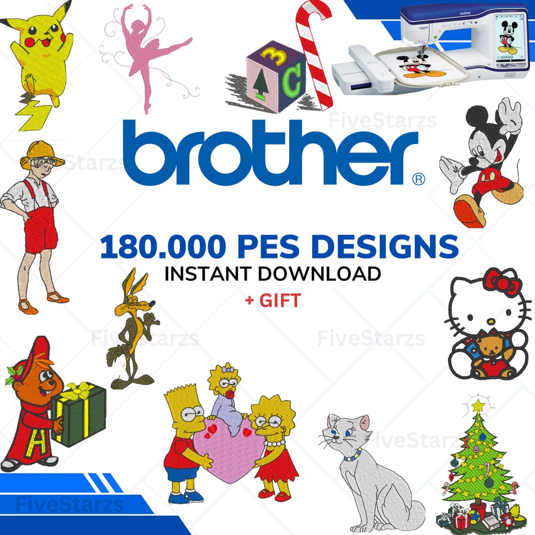 Collection de motifs de broderie Brother Machine à télécharger plus de 180 000 fichiers de ...