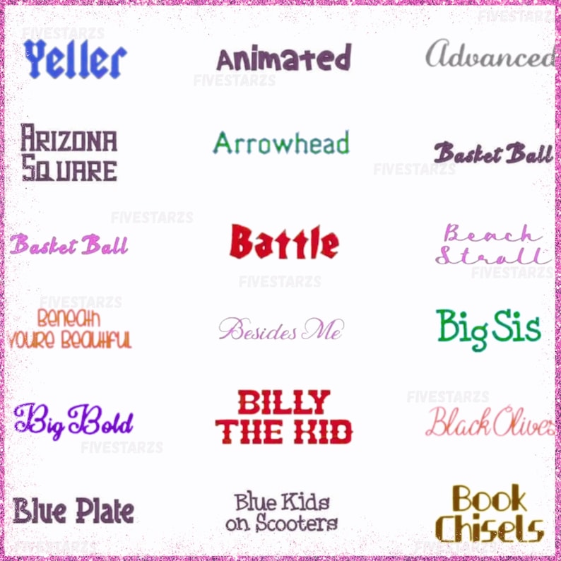 1600+ Machine Embroidery Font Designs (1", 2", 3") – VP3 Format for ...