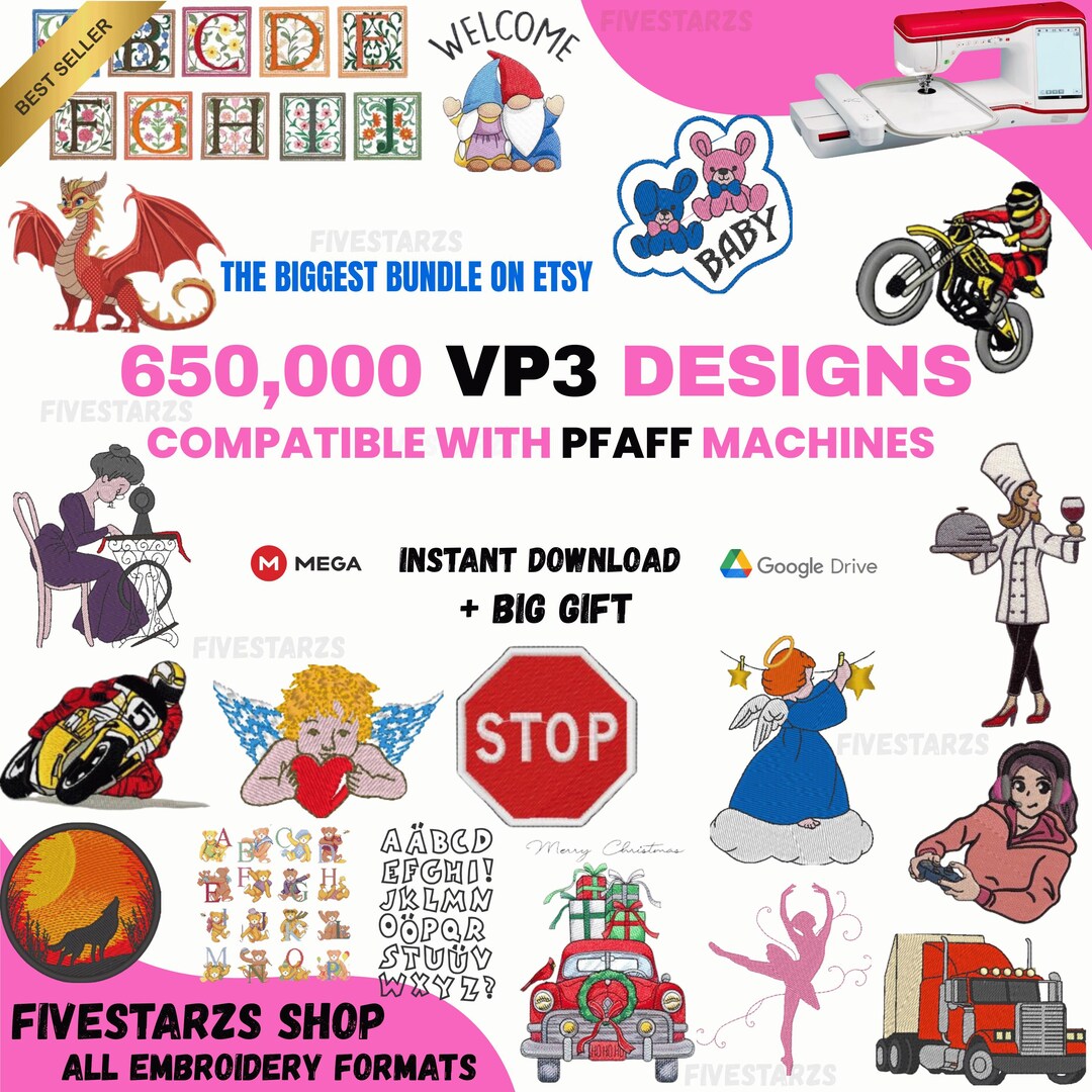Embroidery Designs Collection for Pfaff Machines – Over 650,000 ...