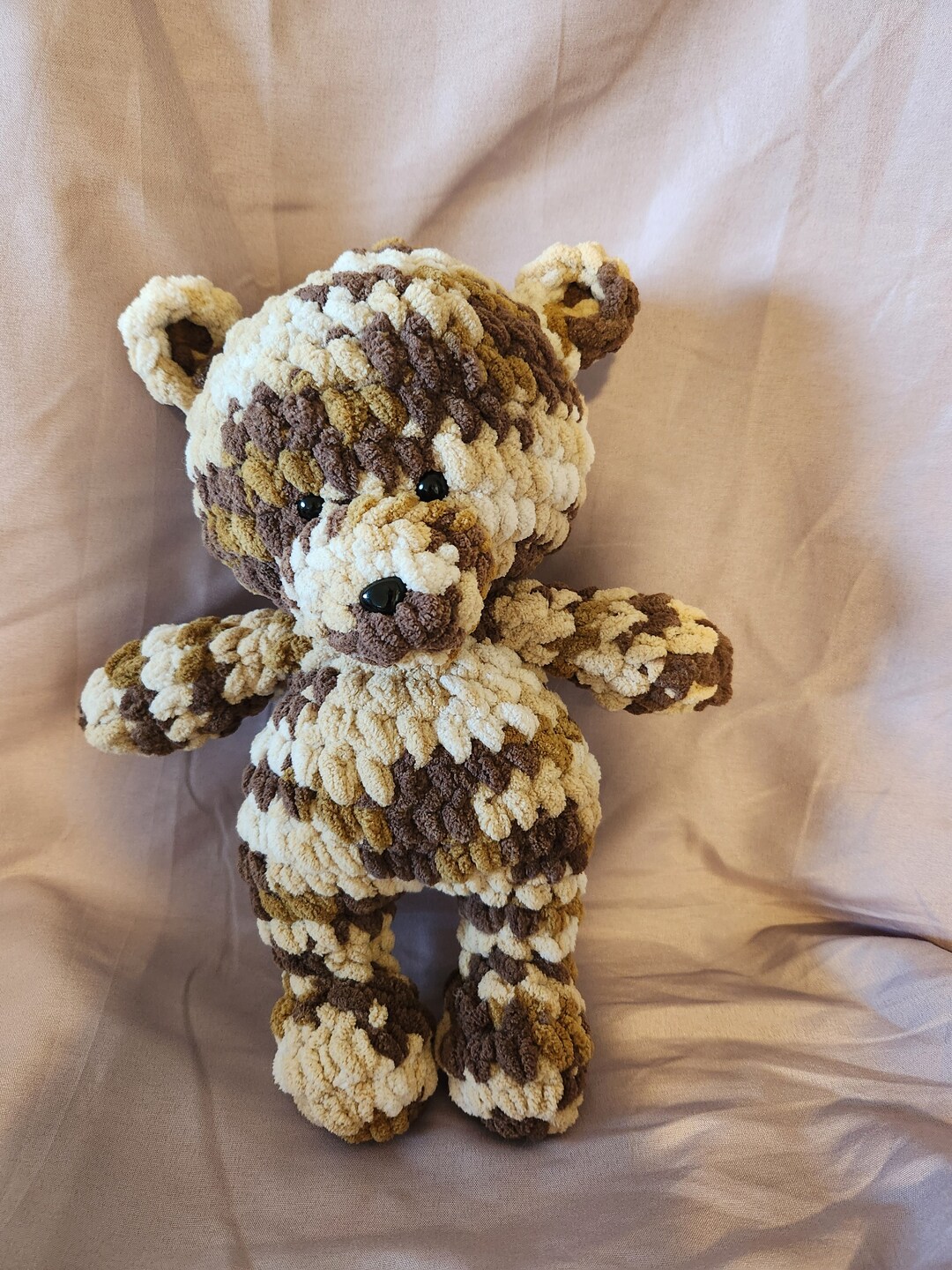 Crocheted Multicolor Teddy Bear - Etsy
