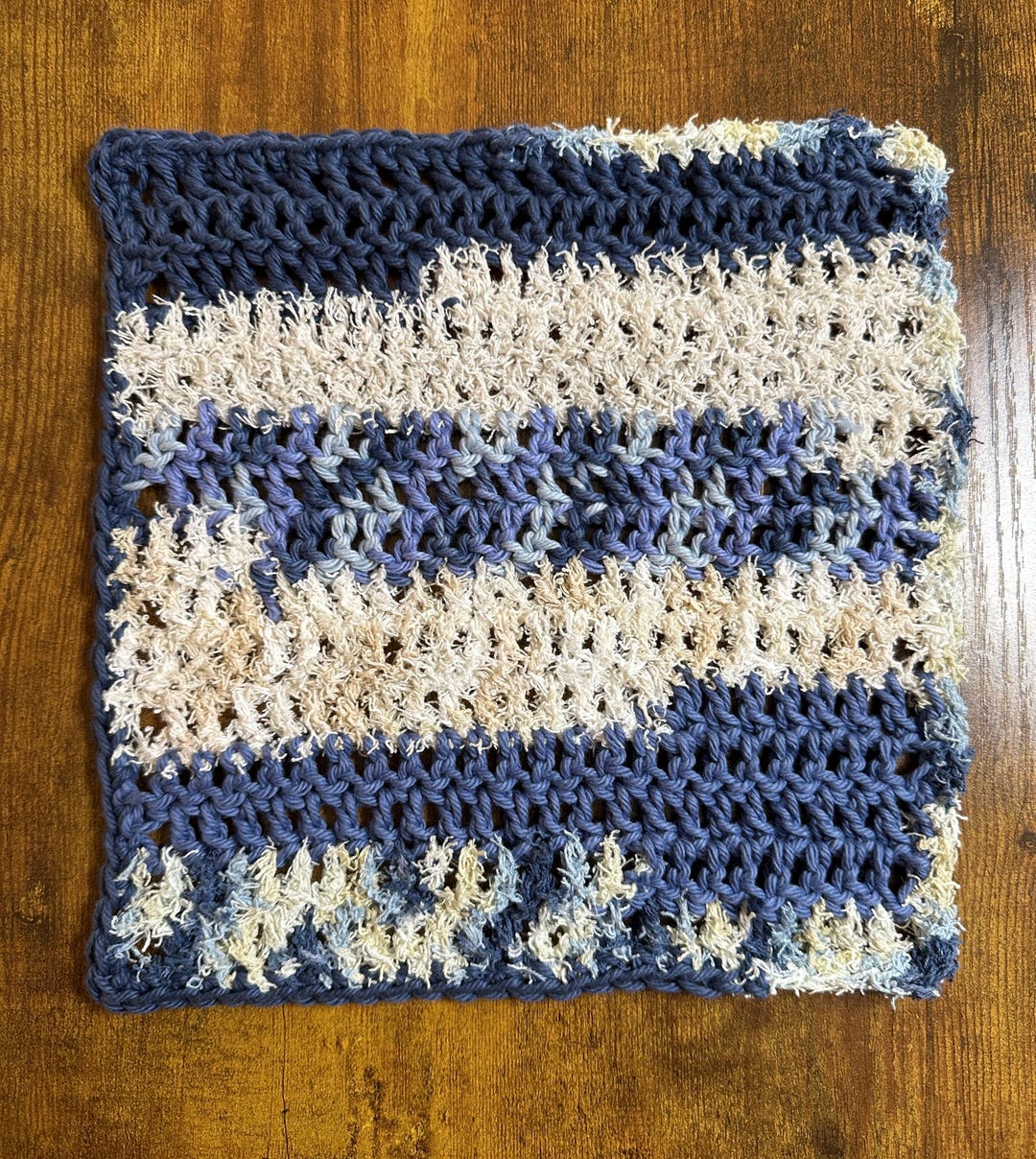 Crocheted Cotton Scrubby Dishcloth: Textured Kitchen Cleaning Cloth - Etsy