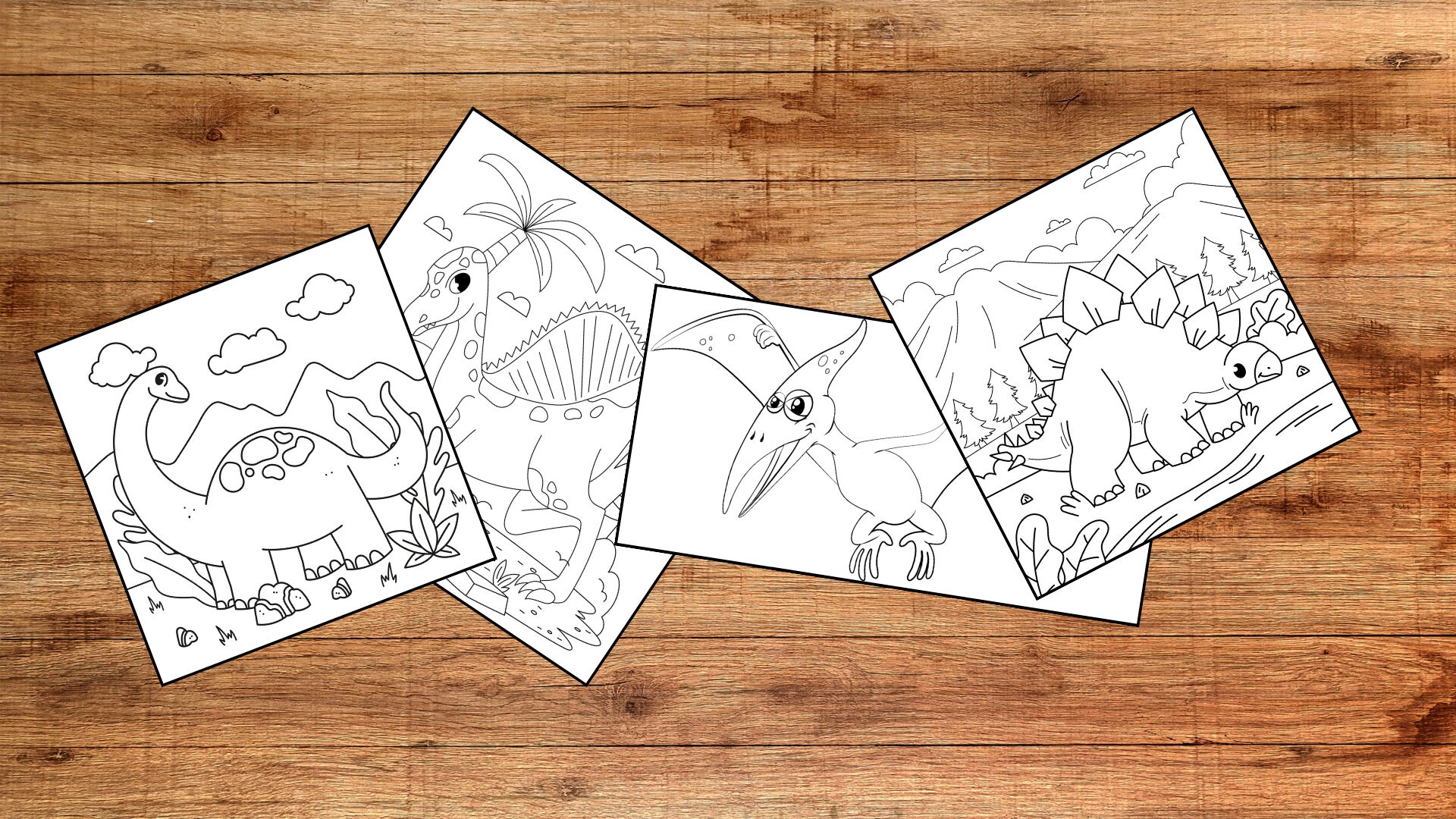 10 Cute Dino Coloring Pages for Kids, Dinosaurs Coloring Pages ...