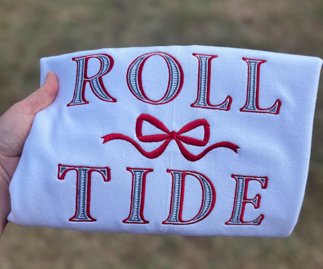 Roll Tide Embroidered Sweatshirt: Crimson Tide Gameday Crewneck - Etsy