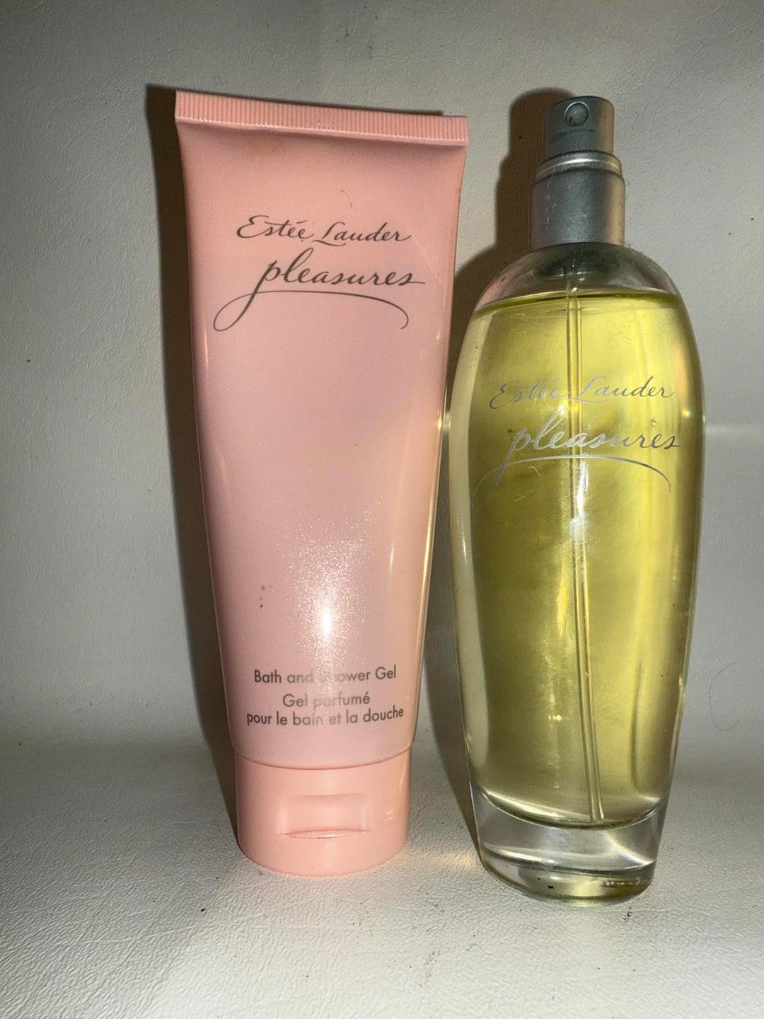 Estee Lauder Pleasures Perfume 3.4 Oz EDP & Shower Gel 3.4 Oz Set Lot X ...